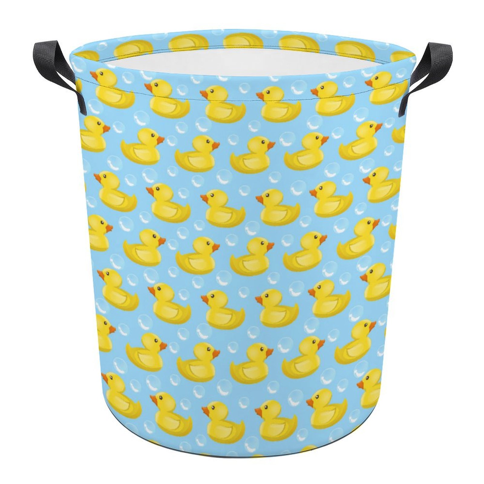 Cartoon Yellow Duck Pattern Print Foldable Laundry Basket for Clothes ...