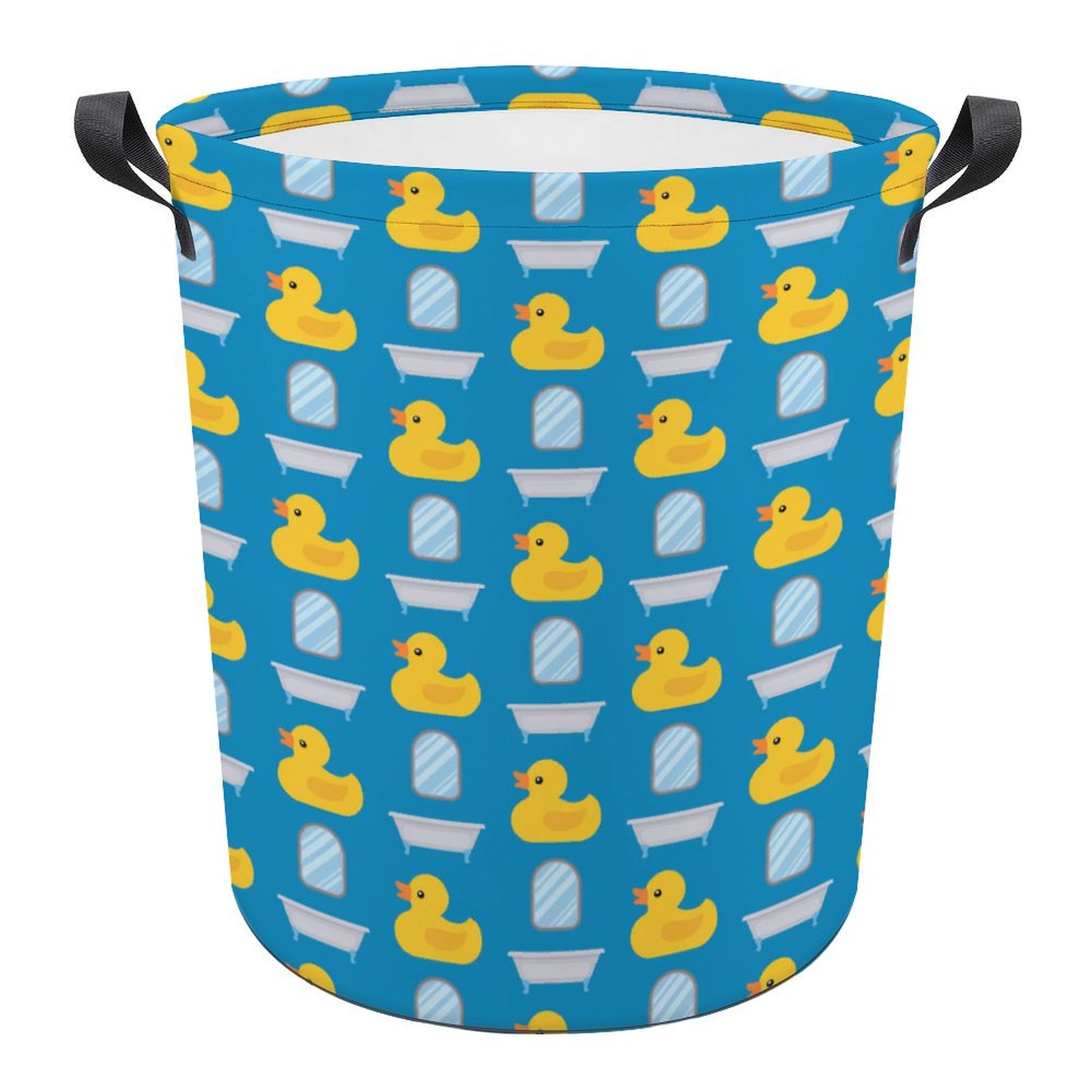 Cartoon Yellow Duck Pattern Print Foldable Laundry Basket for Clothes ...