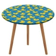 Cartoon Yellow Duck Pattern Round Fitted Tablecloth Elastic Table Cover ...