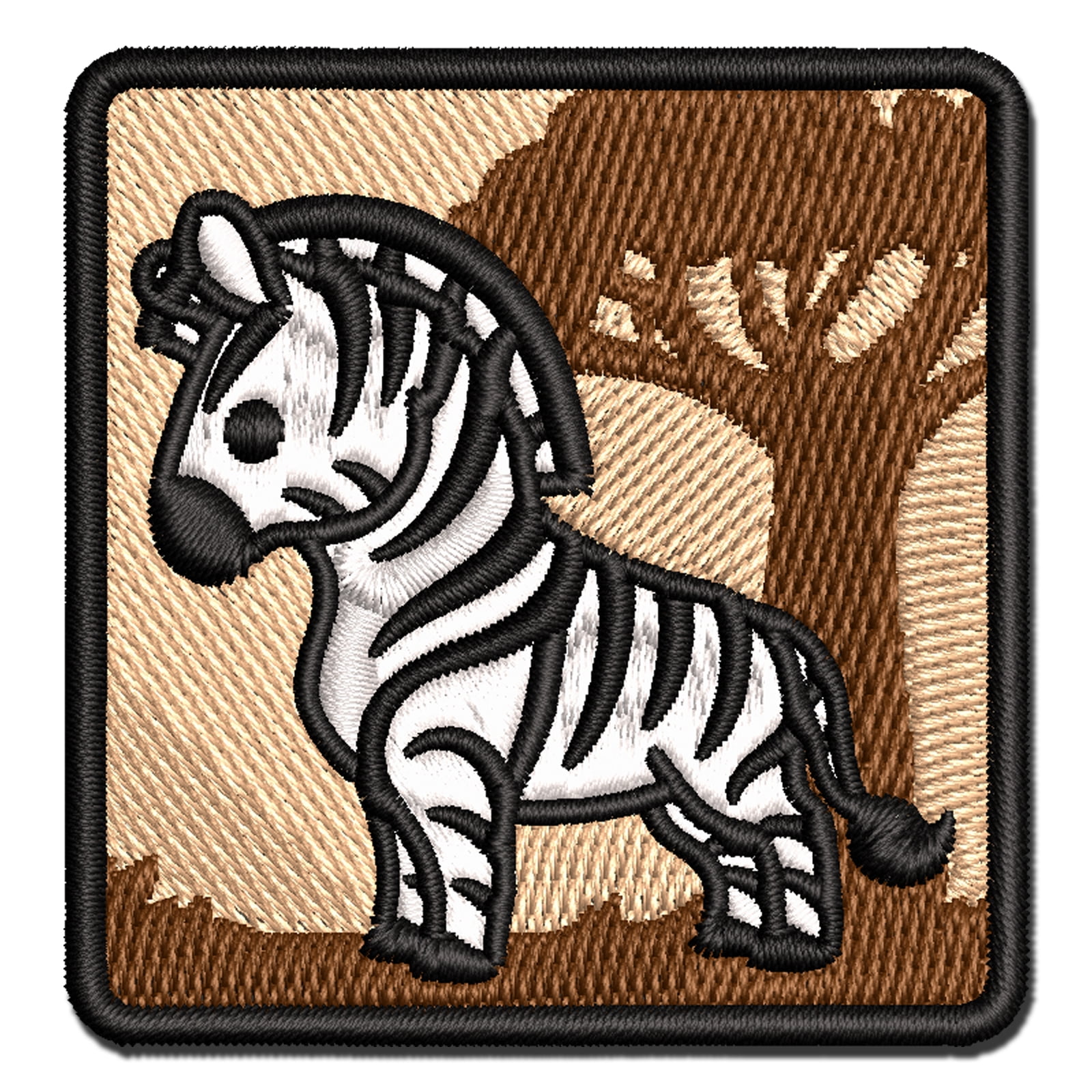 Cartoon Zebra Applique Multi-Color Embroidered Iron-On Patch - 2.0 Inch ...