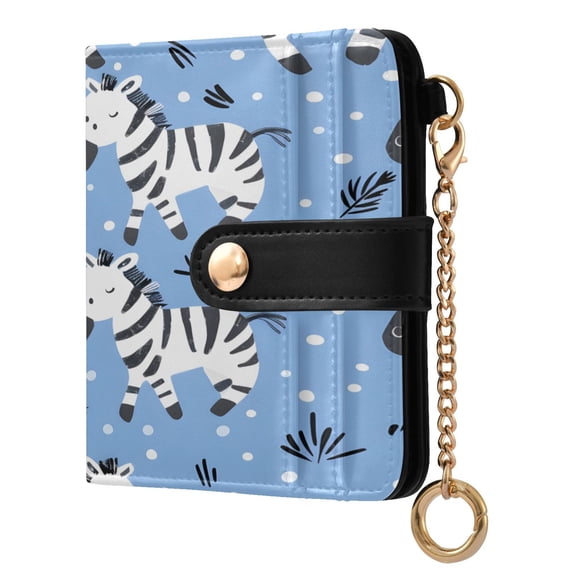 Cartoon Zebras on Grassland Women's Wallet PU Leather Card Cases RFID ...