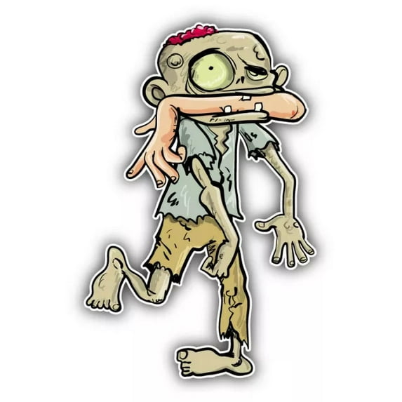 Cartoon Zombie Hand Sticker Phone Decal Water Bottle Stickers Car ...