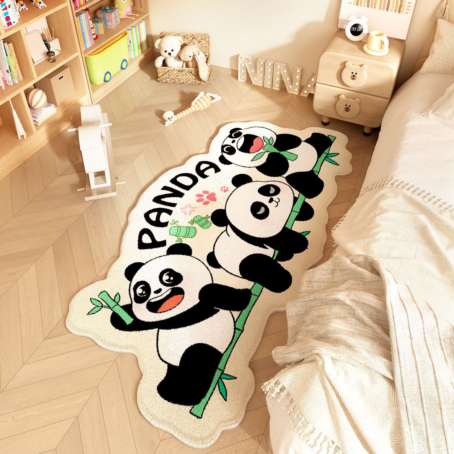 Cartoon and cute Kuromi Melody irregular-shaped carpet Thicken warmed ...