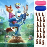 Cartoon/anime game poster, Zootopia theme, includes 24 fox leg stickers ...