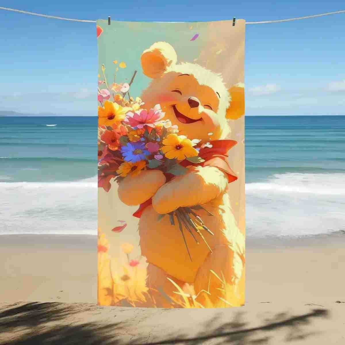 Cartoon beach towel crazy animal city animation princess print quick ...