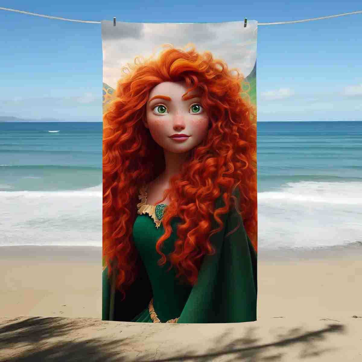 Cartoon beach towel crazy animal city animation princess print quick ...