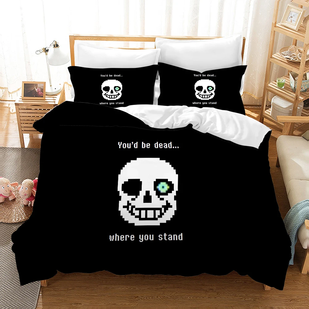 Cartoon character 3D Printed Undertale Game Frisk Sans Papyrus Bedding ...
