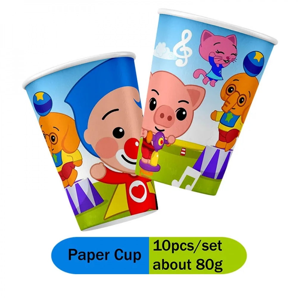 Cartoon clow Theme Baby Shower Toy Gift Disposable Napkins Plate Cups ...