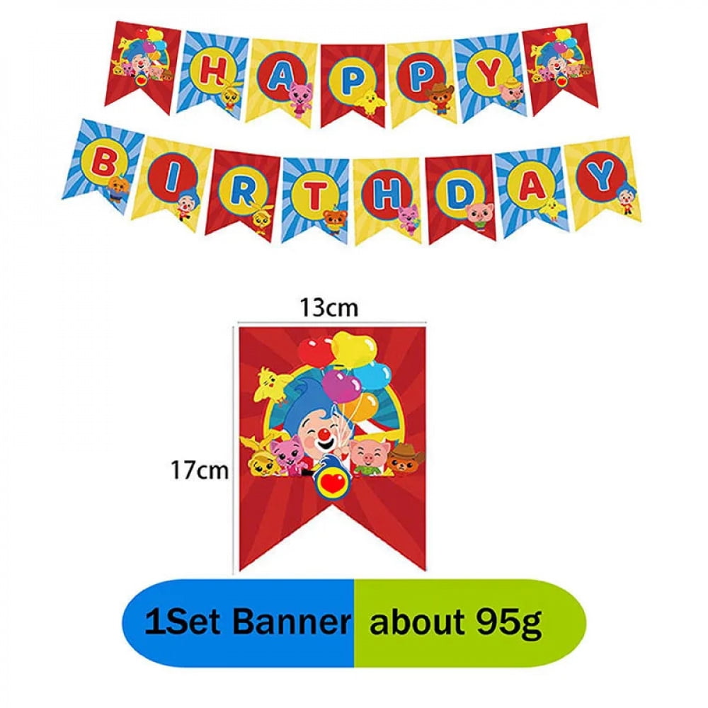 Cartoon clow Theme Baby Shower Toy Gift Disposable Napkins Plate Cups ...