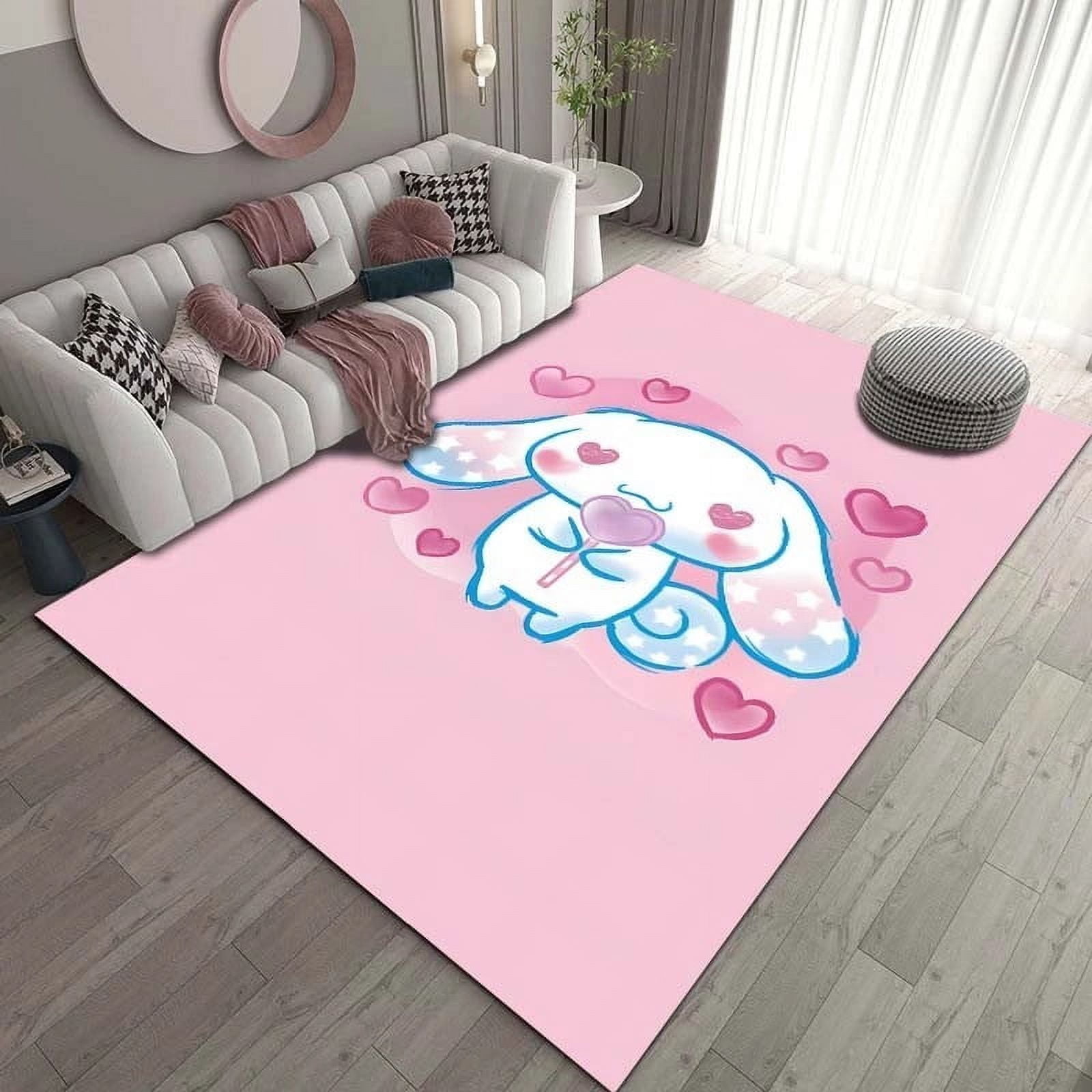 Cartoon cute Cinnamoroll family living room carpet sofa coffee table ...