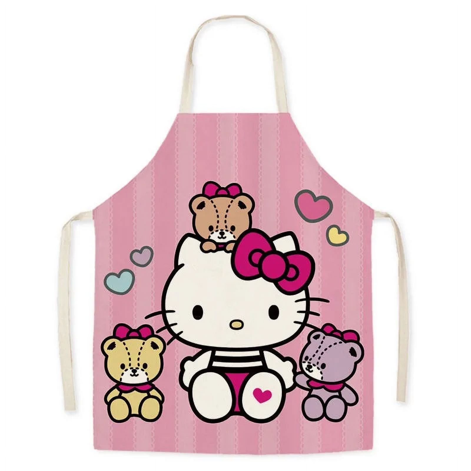 Cartoon cute Sanrio Hello Kitty apron Kawaii parent-child apron kitchen ...