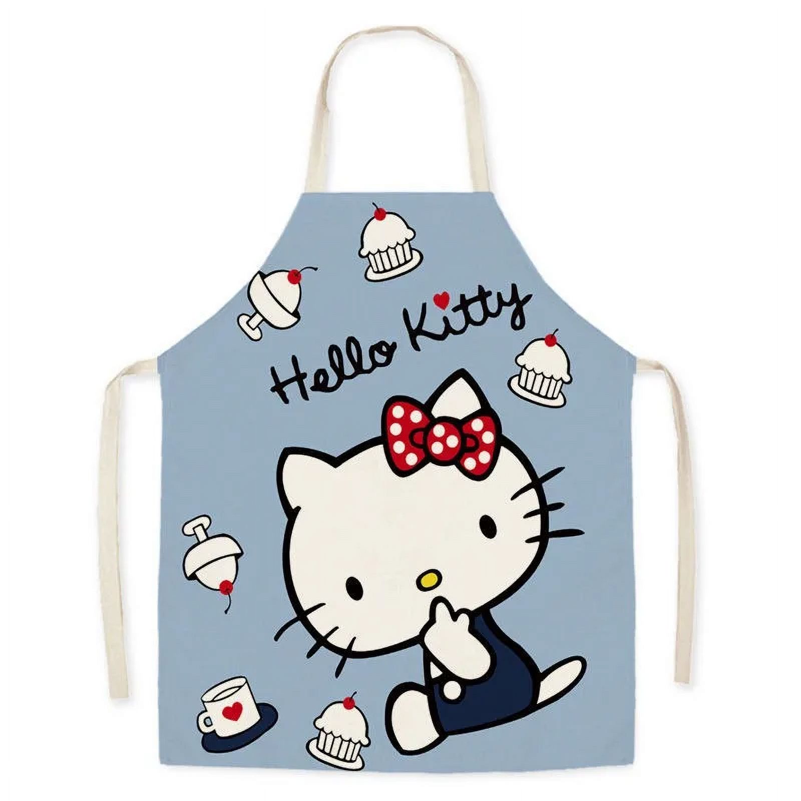 Cartoon cute Sanrio Hello Kitty apron Kawaii parent-child apron kitchen ...