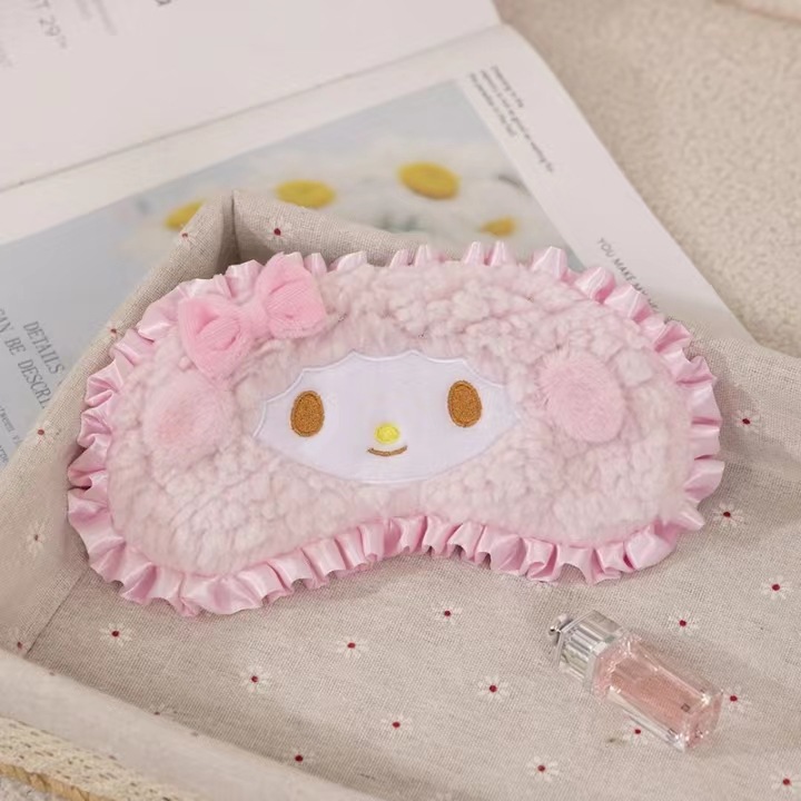 Cartoon cute Sanrio Melody plush eye mask for girls to block light ...