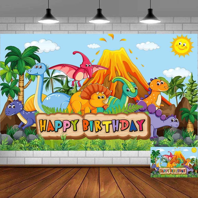 Cartoon dinosaur Backdrop Banner Party Supplies Poster Movie Theme ...