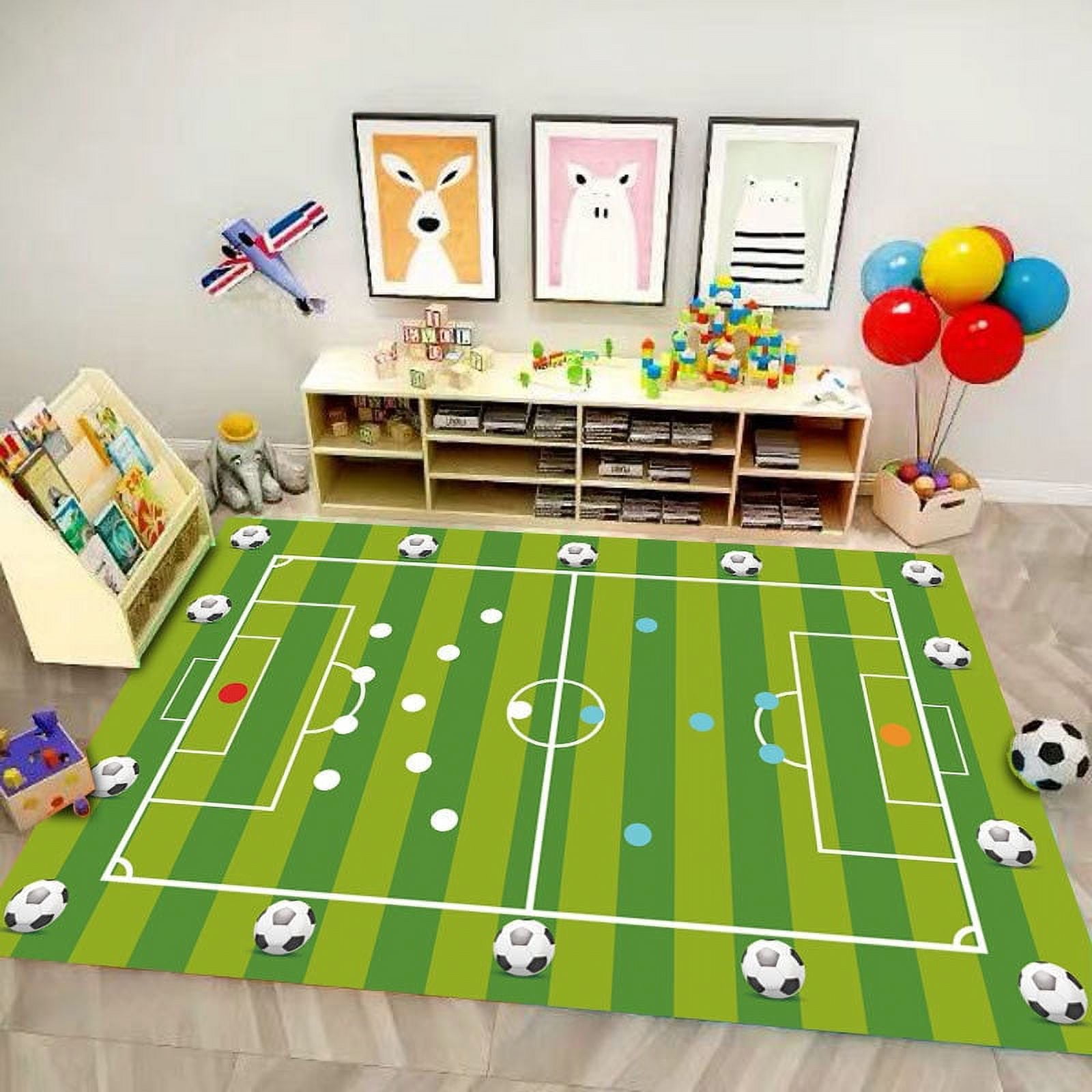 Cartoon football Kids Room play Area Rug Baby Crawl Floor Mat Child ...