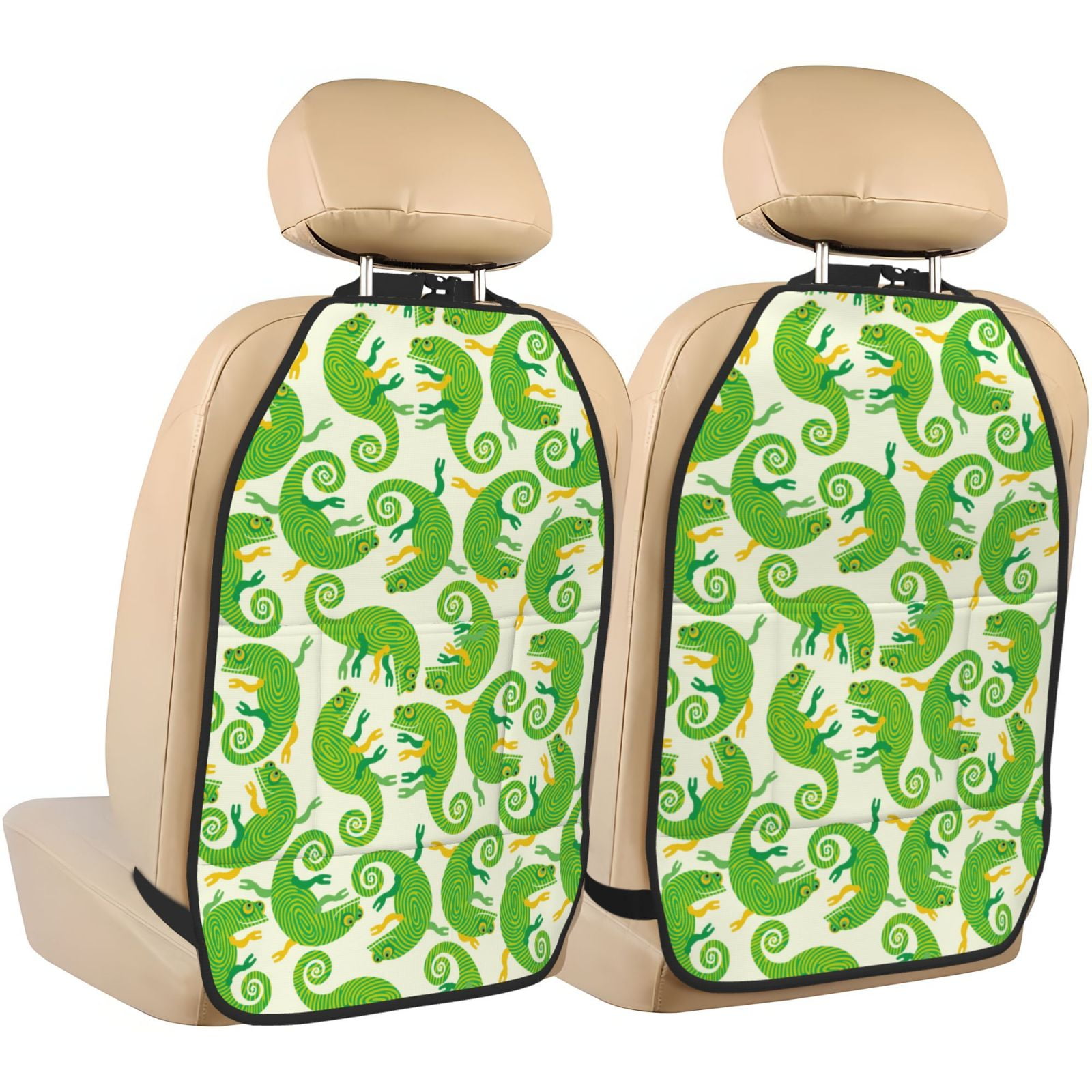 Cartoon funny cute chameleon Mats Back Seat Protectors, Car Seat ...