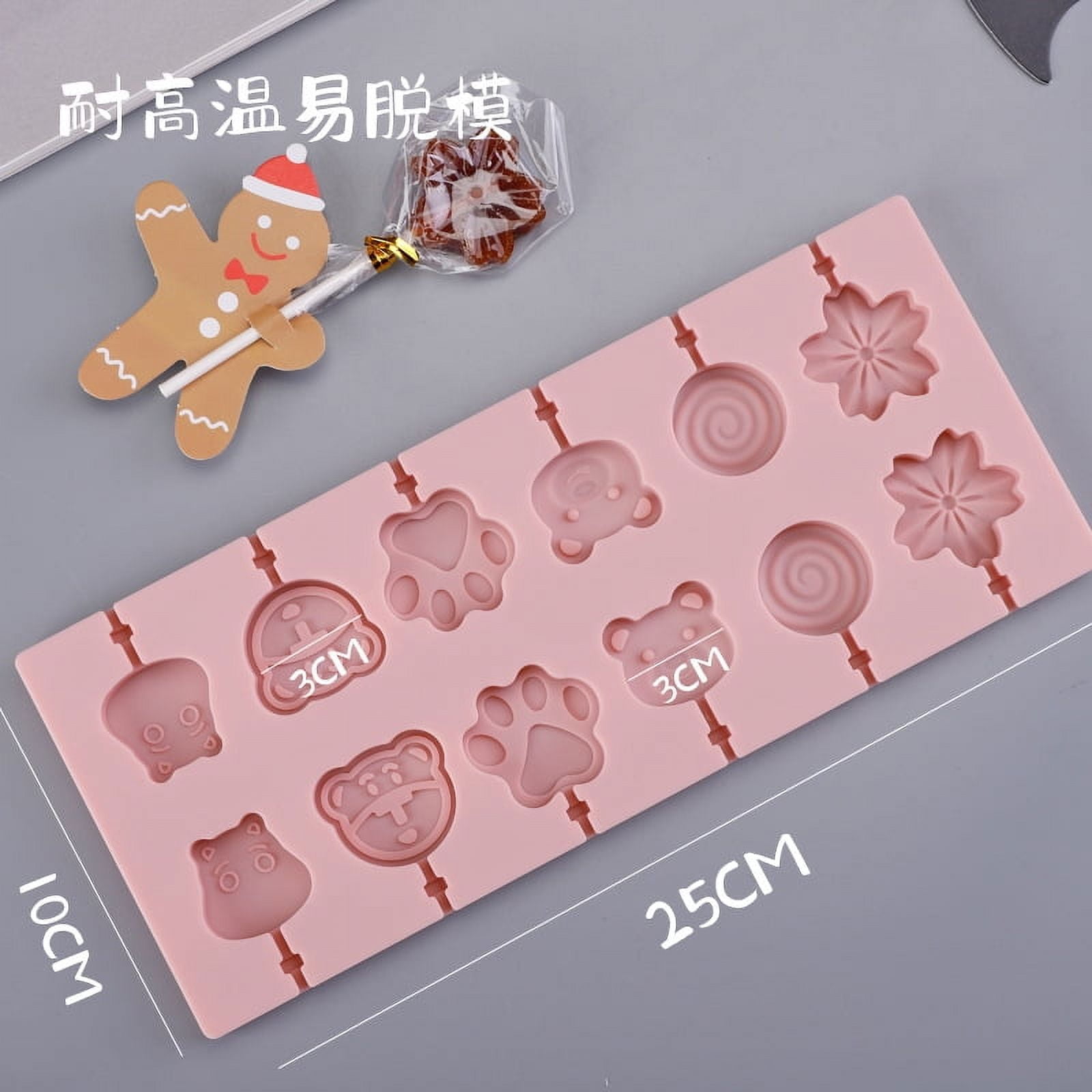 Cartoon handmade lollipop mold, hawthorn stick, chocolate bar, silicone ...