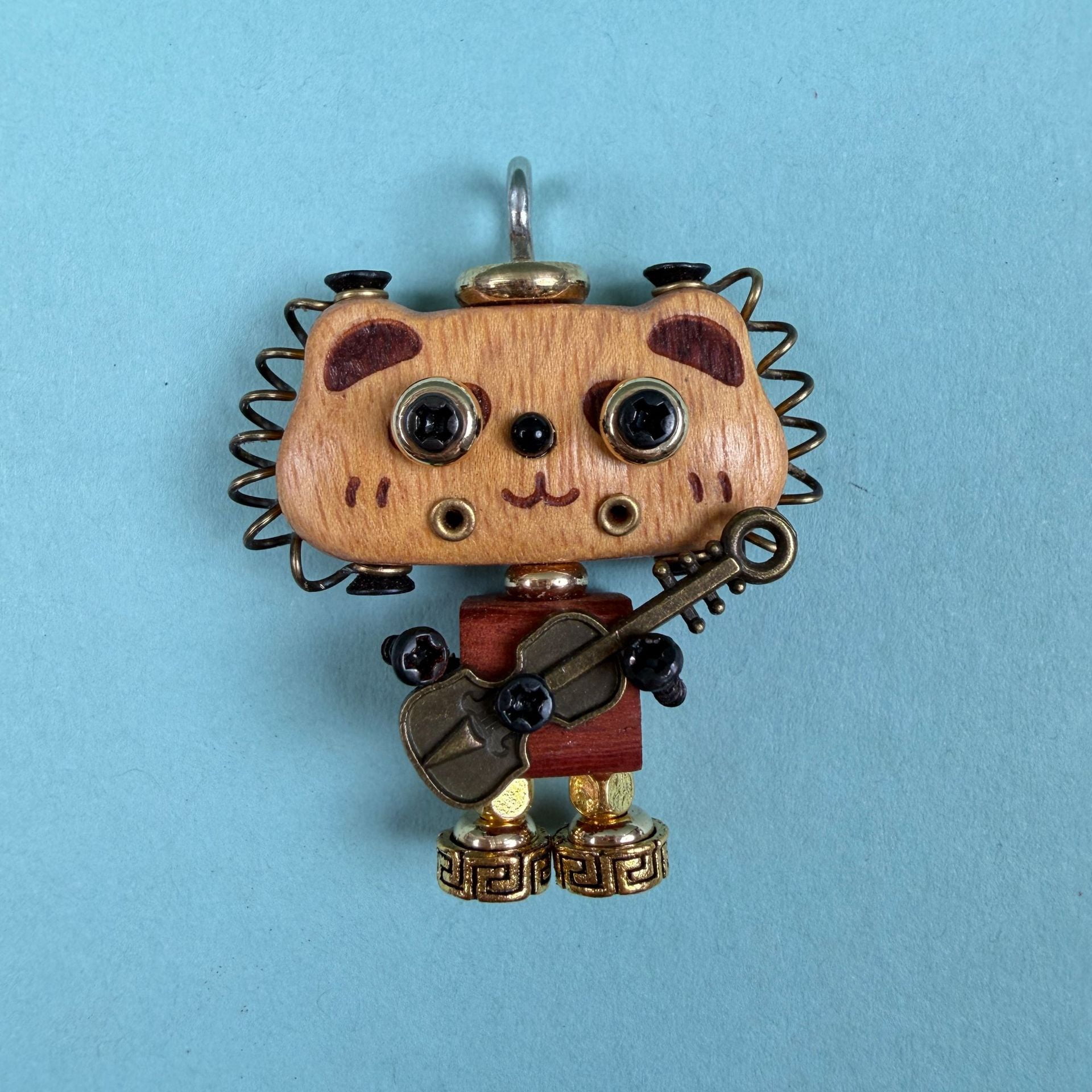 Cartoon handmade punk robot pendant necklace charm, stall merchandise ...