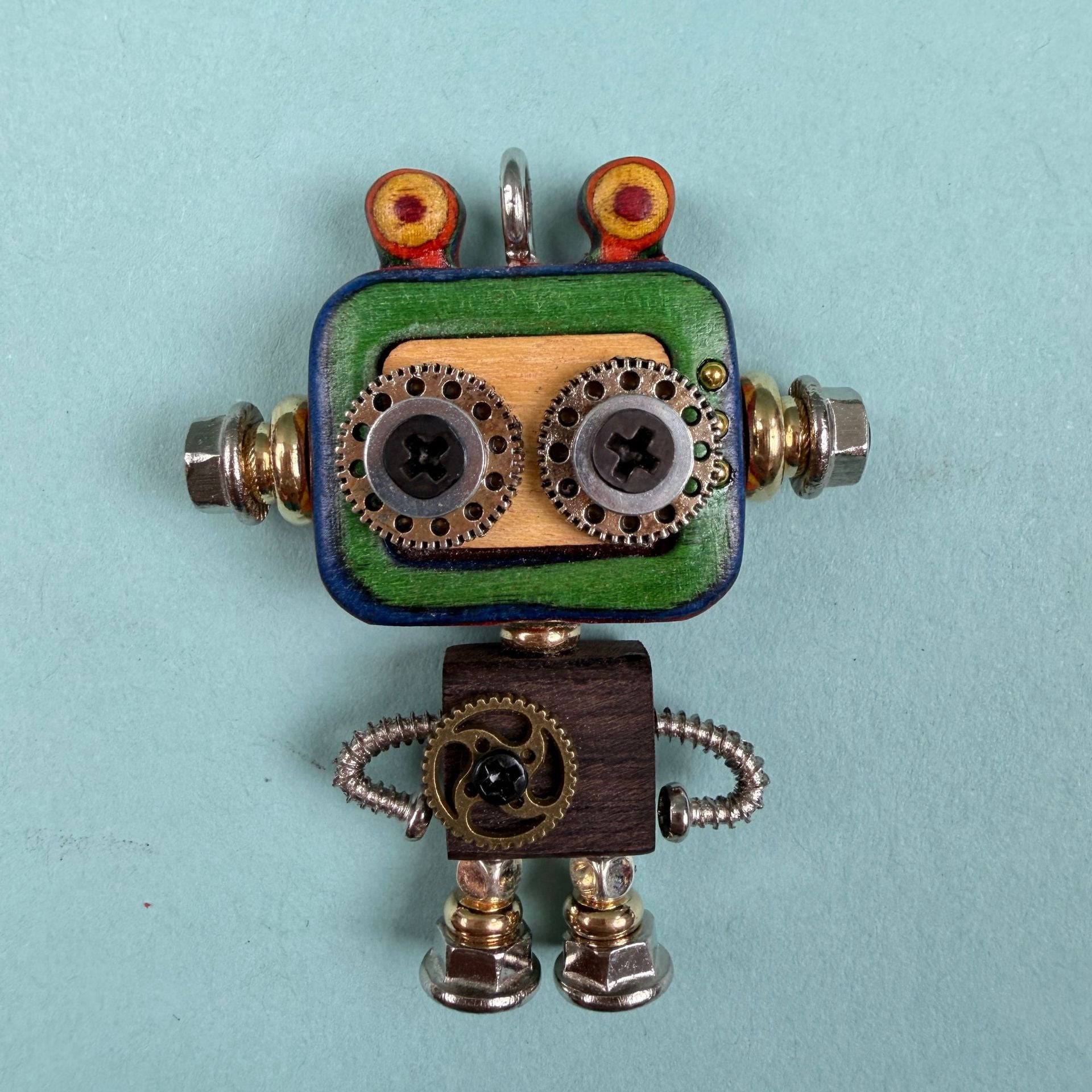 Cartoon handmade punk robot pendant necklace charm, stall merchandise ...