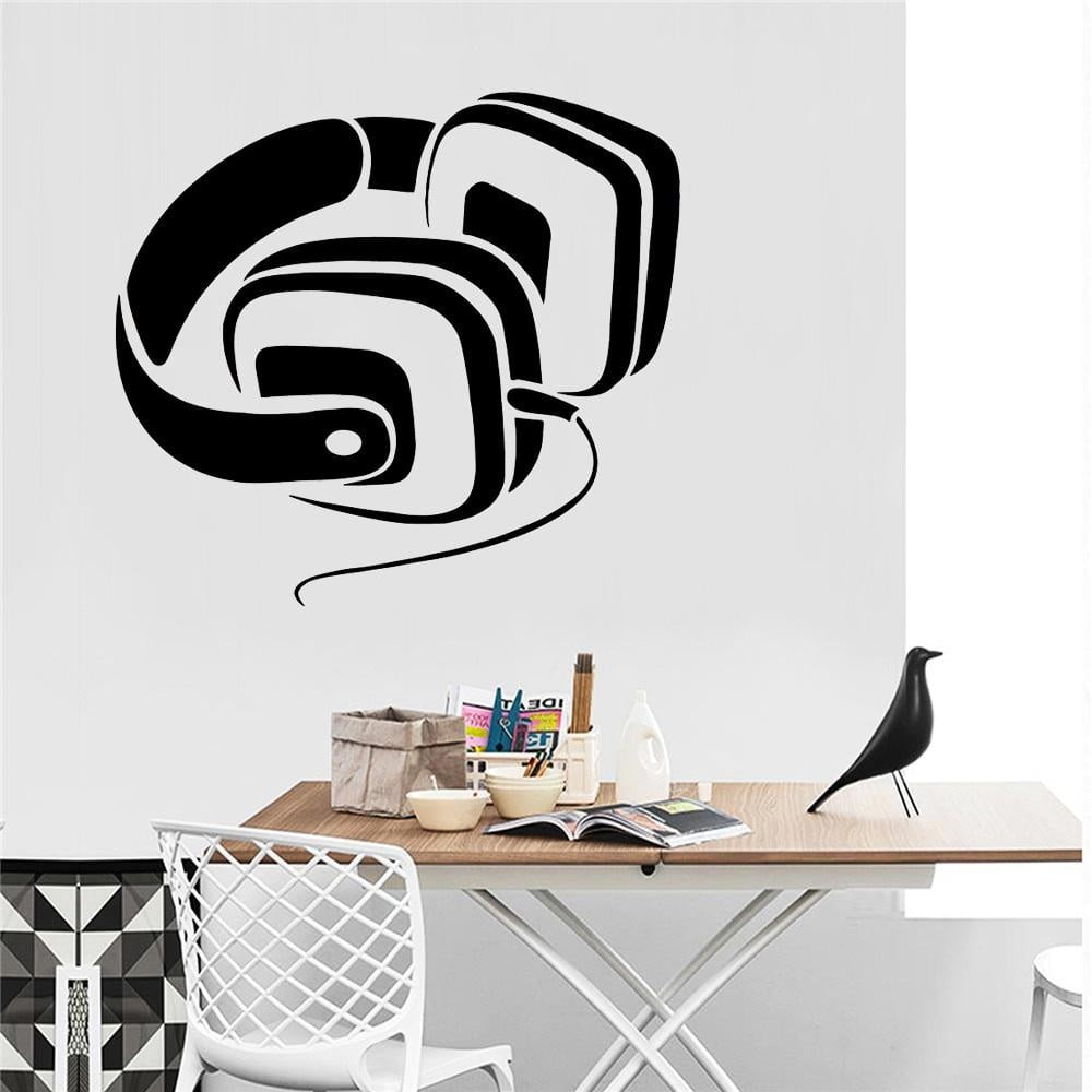 Cartoon headset Pvc Wall Decals Home Decor For Kids Rooms Decoration ...