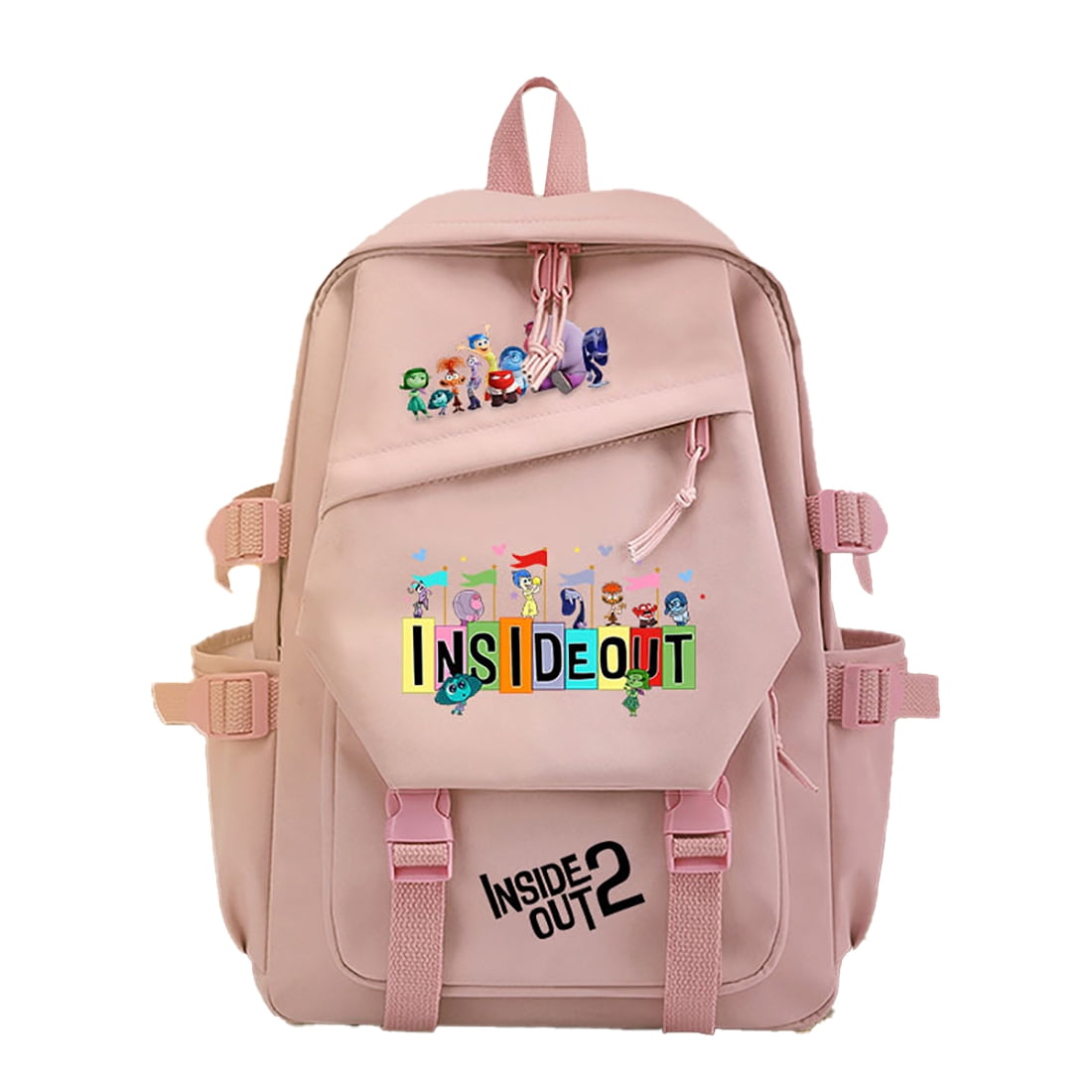 Cartoon inside out 2 Backpack Animated Movies Travel Backpack ...