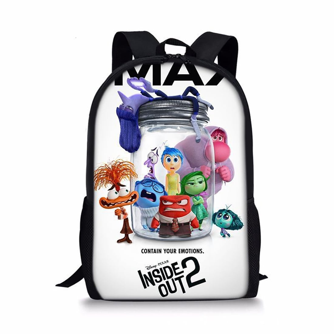 Cartoon inside out 2 Backpack Animated Movies Travel Backpack ...