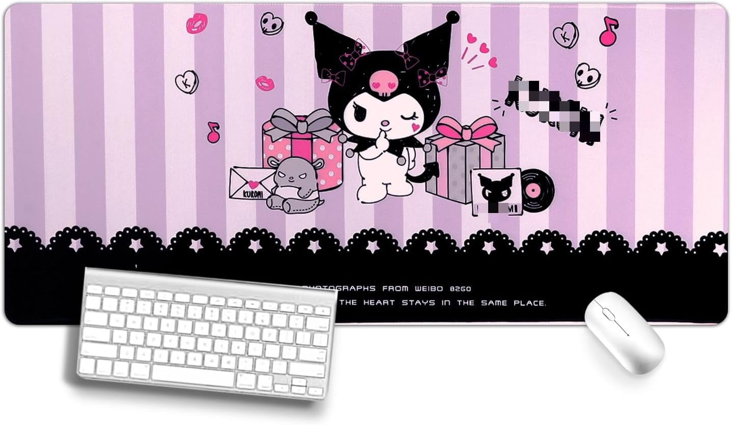 Cartoon -kitt-y Gaming Mouse Pad -kitt-y Mouse Mat with Stitched Non ...