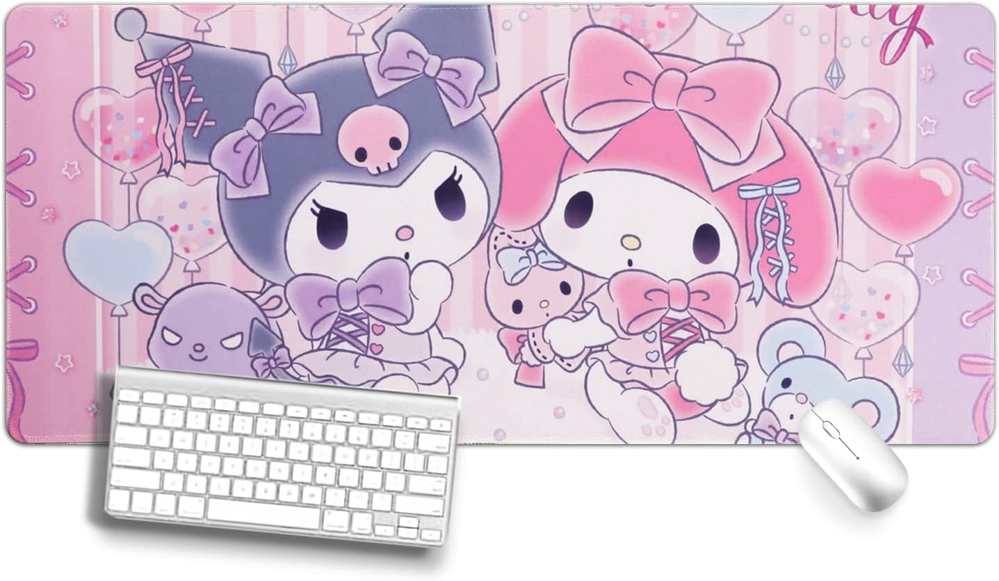 Cartoon -kitt-y Gaming Mouse Pad -kitt-y Mouse Mat with Stitched Non ...