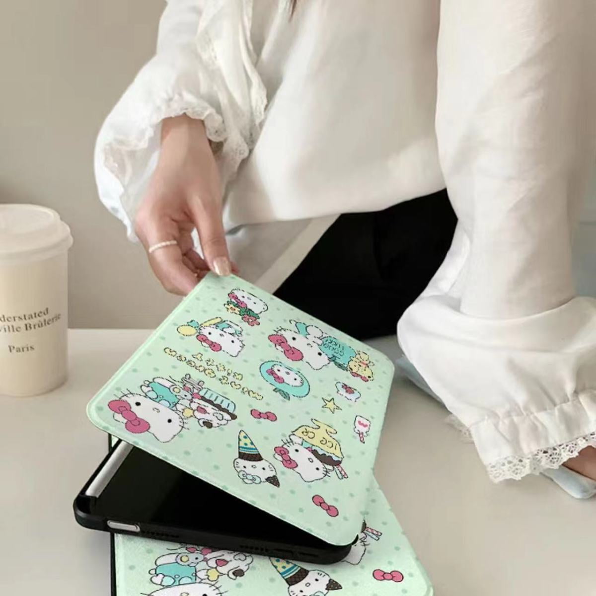 Cartoon kt cat 10.2 inch Apple iPad9/8 tablet 2024 protective cover ...