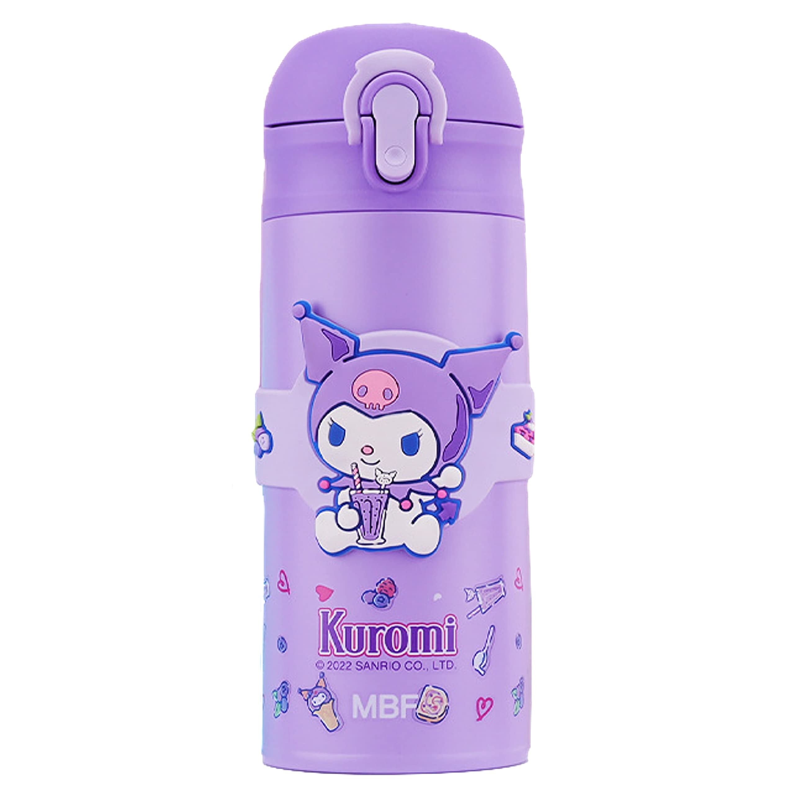 Cartoon (loanword) Kuromi Stainless Steel Insulated Water Bottle 350ml - Purple - Walmart.com