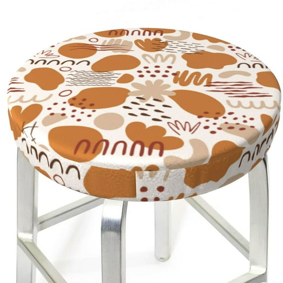 Cartoon pattern Bar Stool Covers - Stretch Round Seat Covers with ...