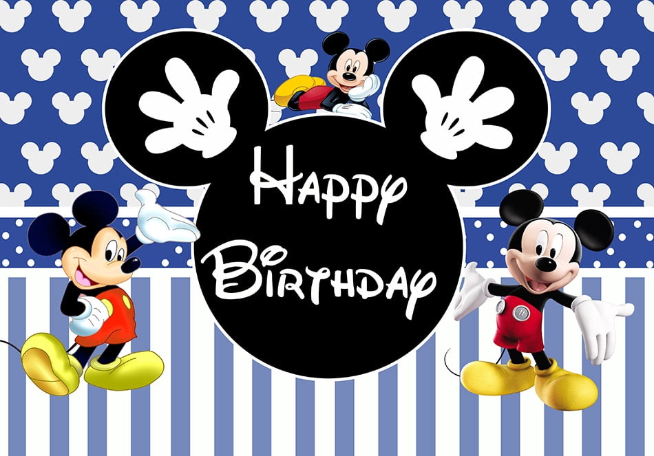 Cartoon playground mouse theme backdrop,Black mouse head Birthday party ...