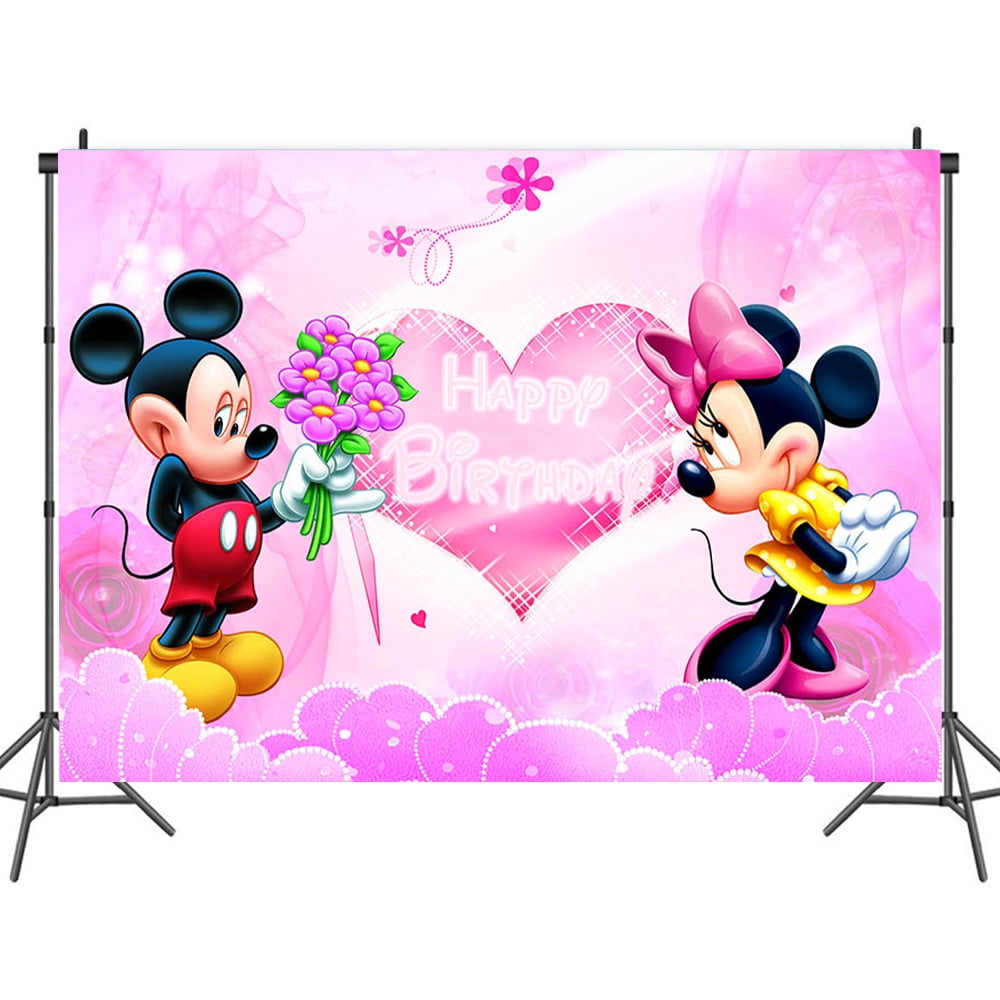 Cartoon playground mouse theme backdrop,Couple mice proposing Birthday ...