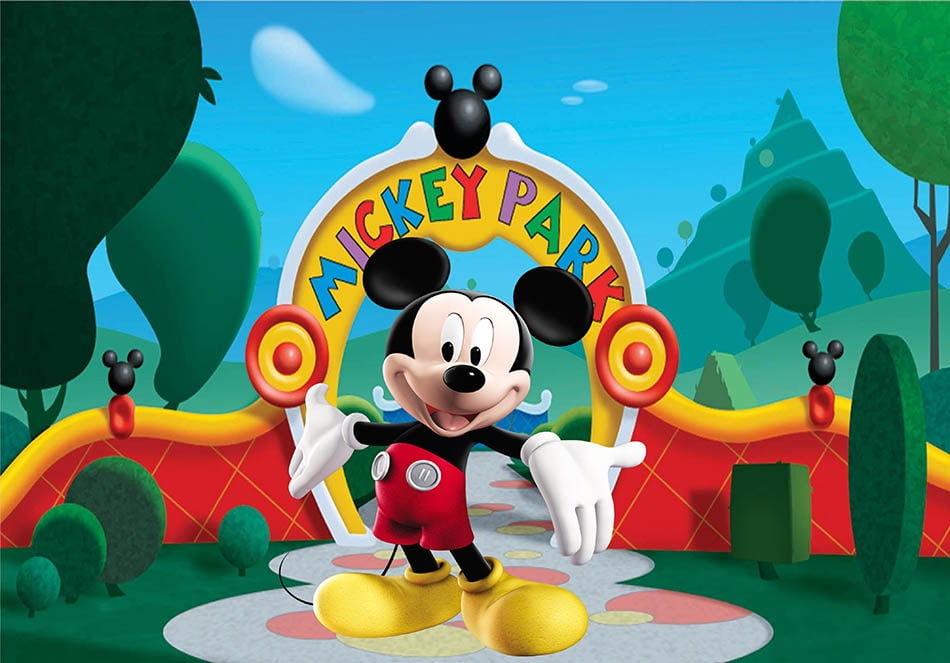 Cartoon playground mouse theme backdrop,Mickey party Birthday party ...
