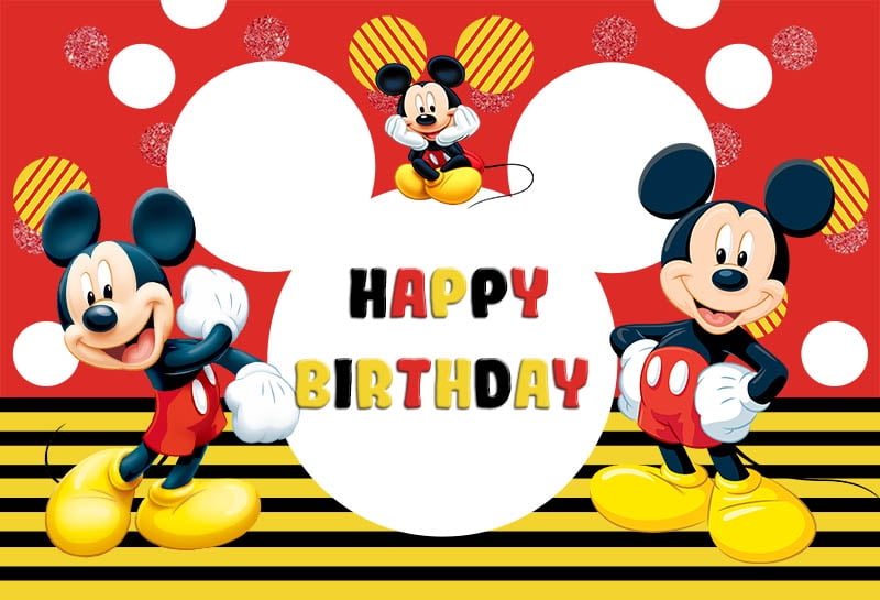 Cartoon playground mouse theme backdrop,Mischievous Mickey Birthday ...