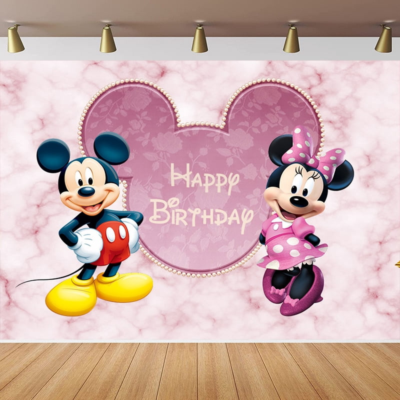 Cartoon playground mouse theme backdrop,Purple cartoon mouse Birthday ...