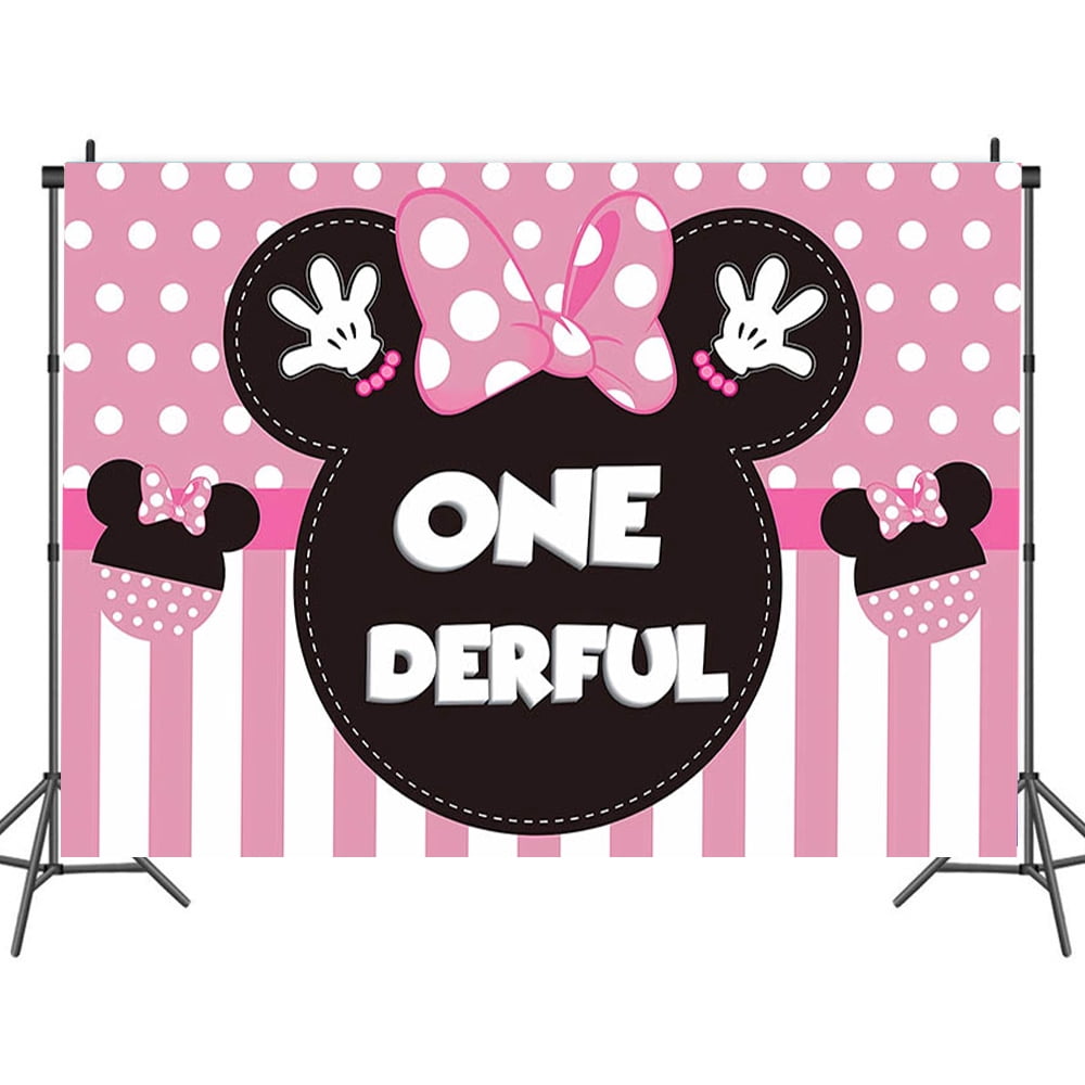Cartoon playground mouse theme backdrop,Purple and white mouse head ...