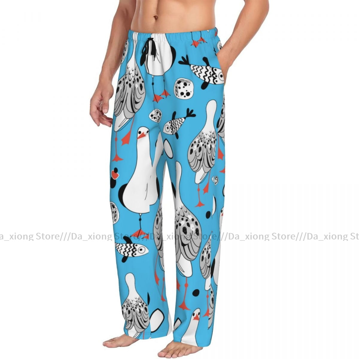 Cartoon s And Fishes With Sea Plants Mens Pajamas Pyjamas Pants Lounge ...