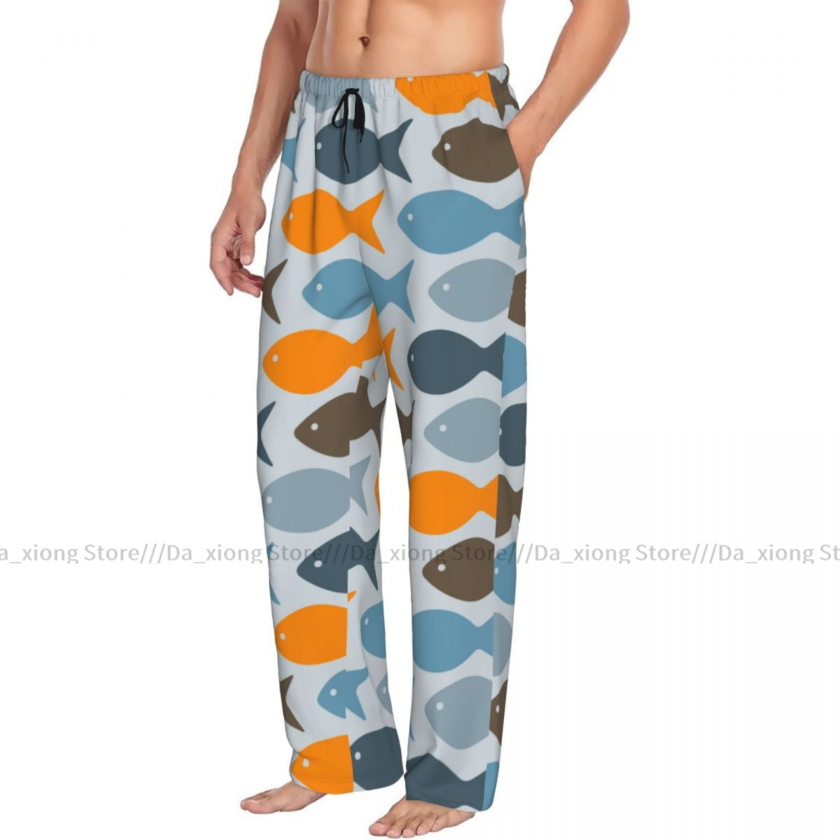 Cartoon s And Fishes With Sea Plants Mens Pajamas Pyjamas Pants Lounge ...