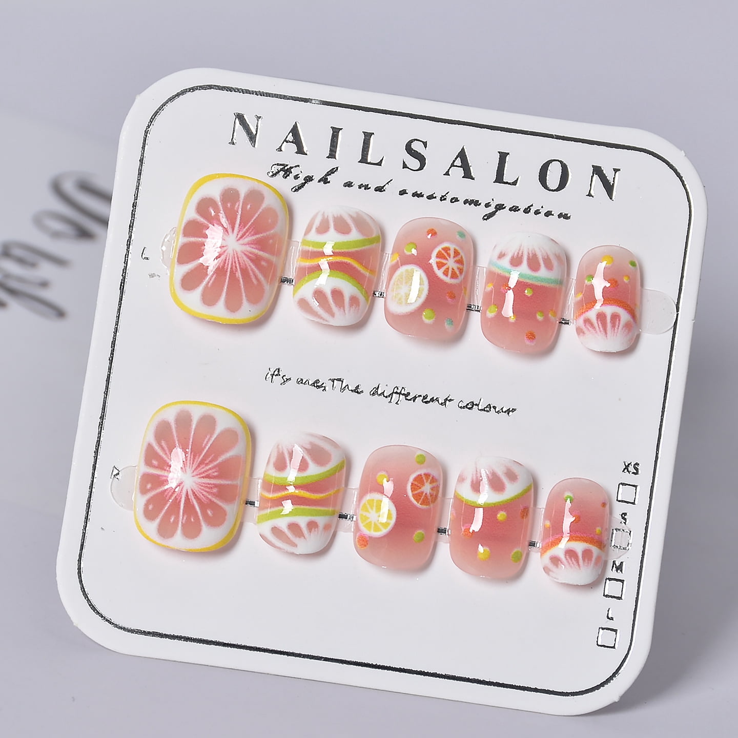 Cartoon short manicure wearing nail ins style student autumn and winter ...