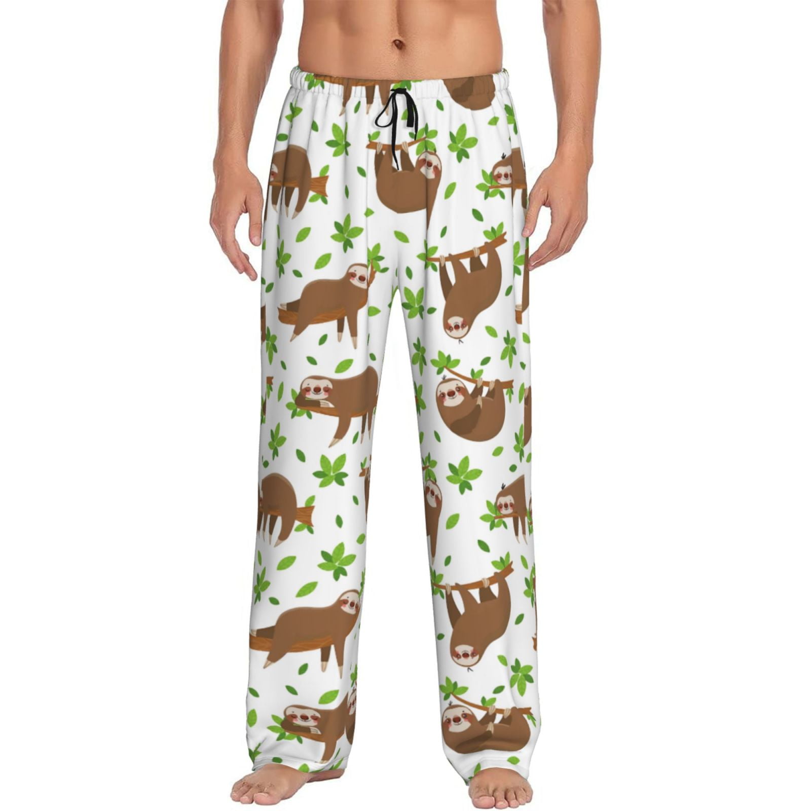Cartoon sloth Men's Pajama Pants Soft Breathable Sleep Lounge Pants ...