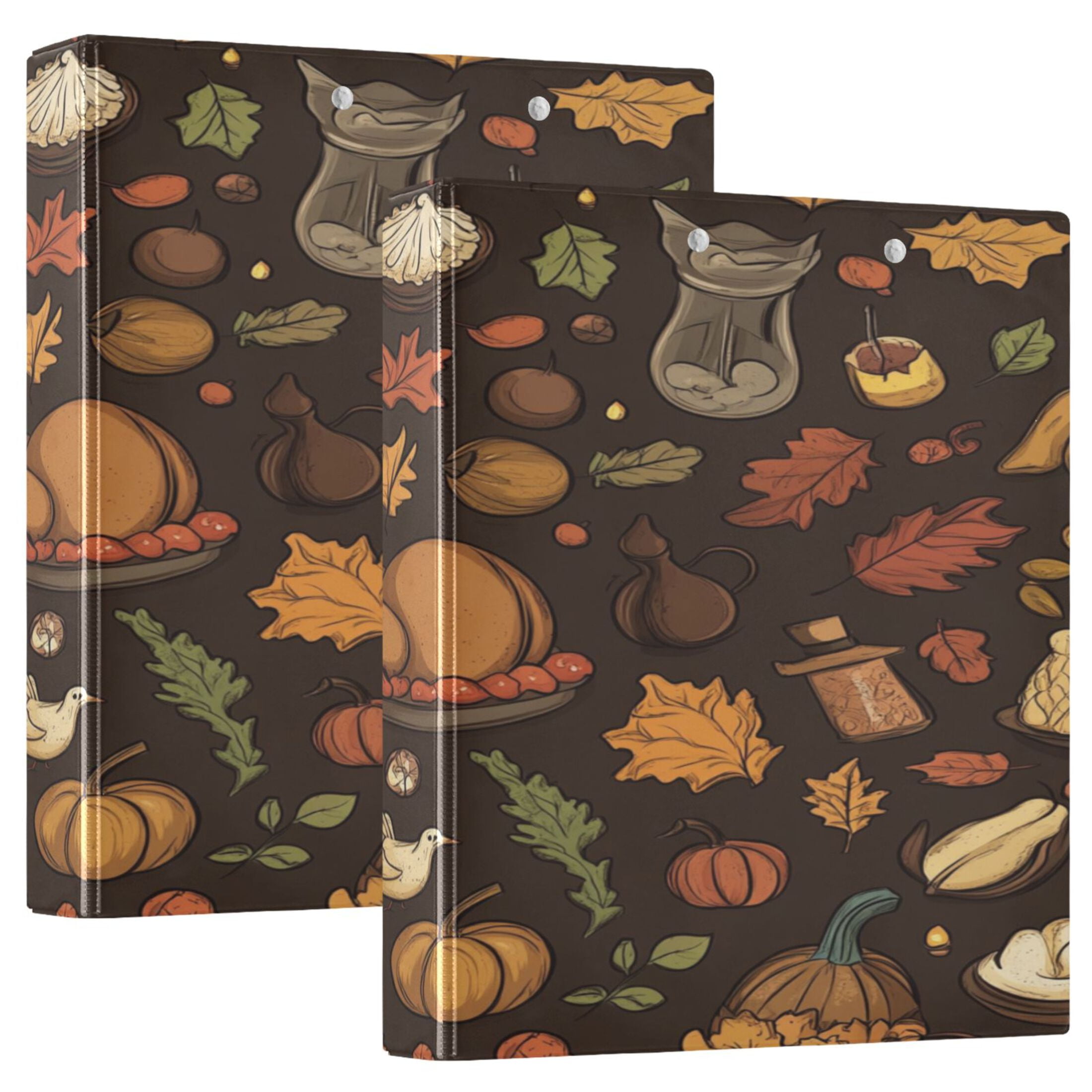 Cartoon-style Turkey 3 Ring Hardcover Binders 1.5in Round Rings for ...