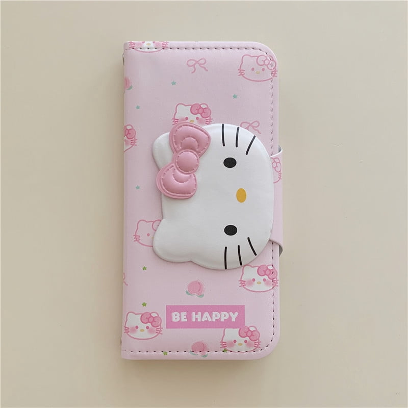 Cartoon three-dimensional KT Cat flip phone case for iPhone14/13 Apple ...