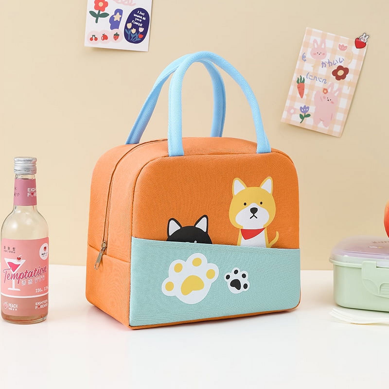 Cartoon yellow duck bento bag Lunch bag Handbag Storage thermal bag ...