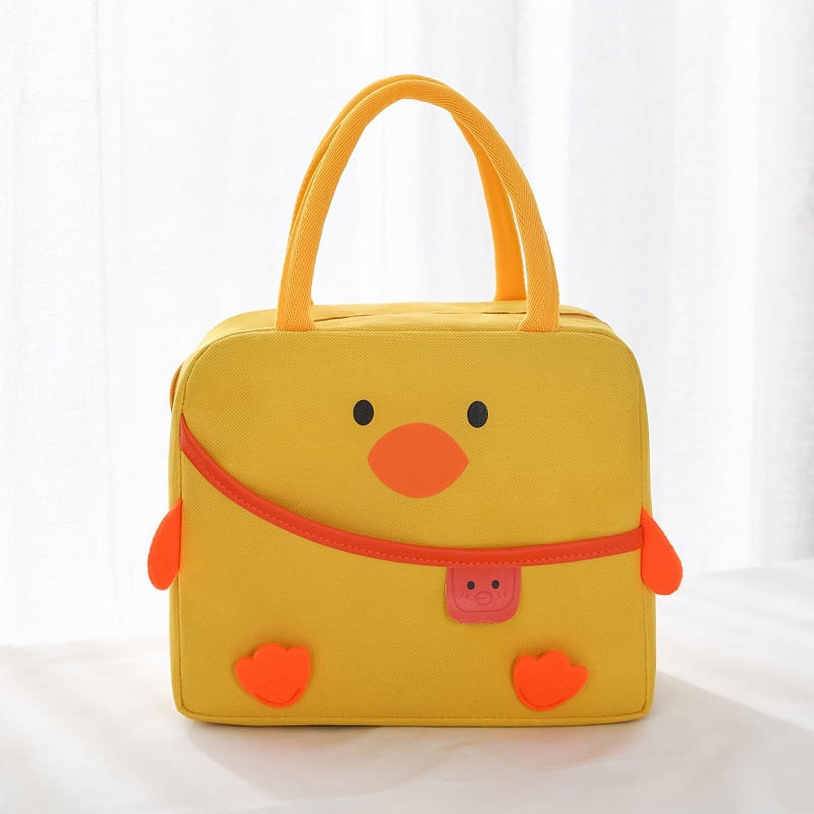 Cartoon yellow duck bento bag Lunch bag Handbag Storage thermal bag ...