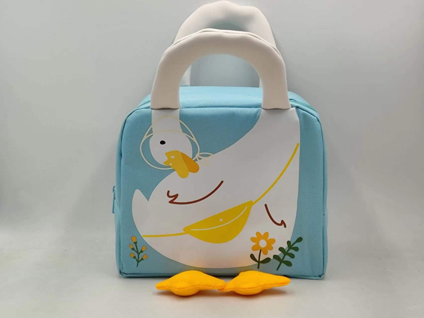 Cartoon yellow duck bento bag Lunch bag Handbag Storage thermal bag ...