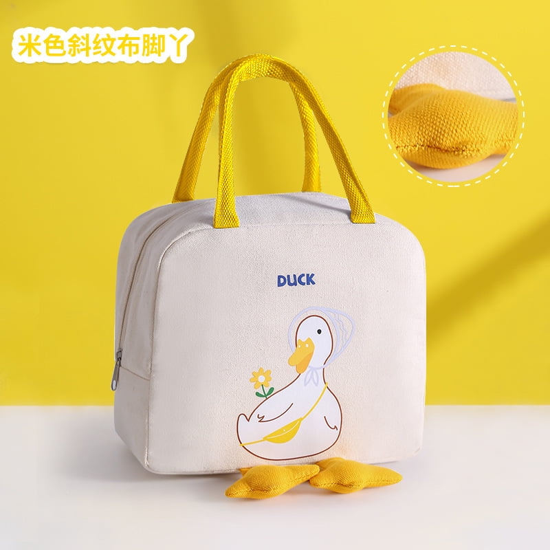 Cartoon yellow duck bento bag Lunch bag Handbag Storage thermal bag ...