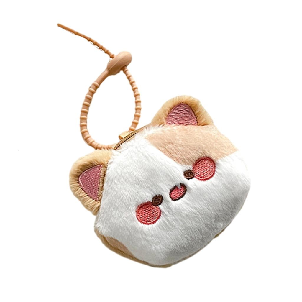CartoonAn1ma1Change Purse Plush Cats Coin Purse Lovely Headphone ...