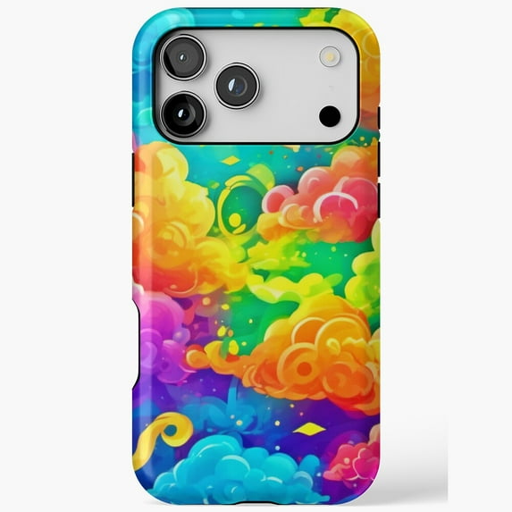 Cartoonish Color Splash Background Art Phone Case Compatible iPhone 17 ...