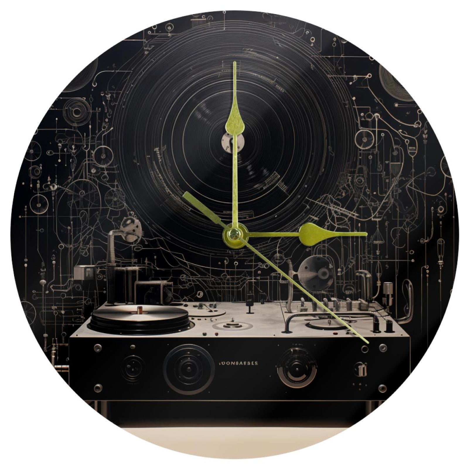 Cartoons 9.8 Inch Round Acrylic Silent Wall Clock, Non Ticking Battery ...